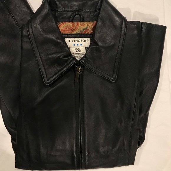 Convington | Jackets & Coats | Covington Black Leather Jacket | Poshmark